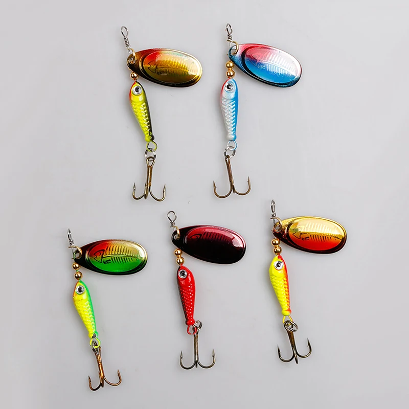 Fishing-Spinner-Bait-9g-Spoon-Lure-Metal-Baits-Treble-Hook-Artificial ...