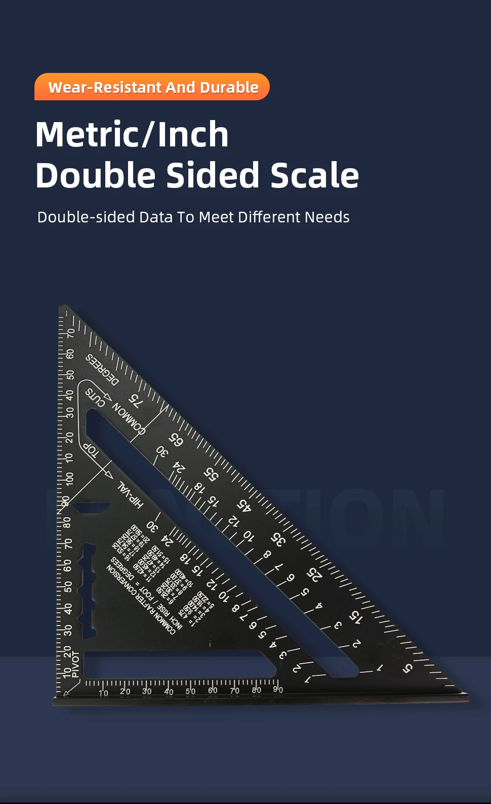 Generic Triangle Ruler 90 Deg. Angle Meter 7 Inch Triangular Ruler Try ...