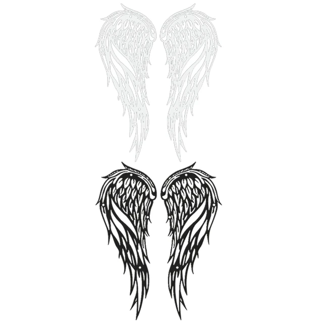 Abstract Angel Wings Tattoo