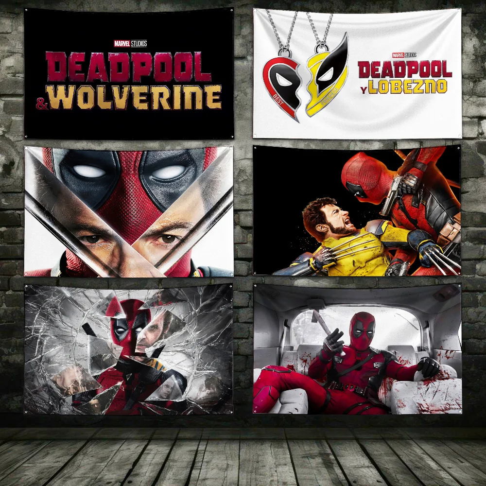 Marvel-Deadpool-Wolverine-Flag-Polyester-Digital-Printing-Banner-for ...