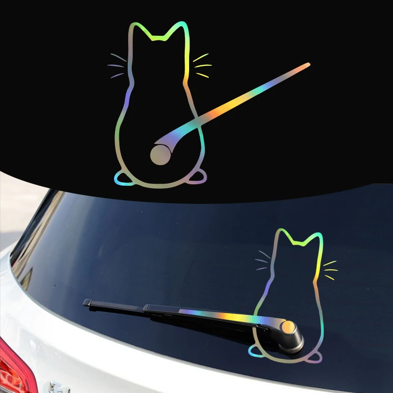 Funny-Cat-Car-Sticker-For-Rear-Window-Decor-Auto-Decoration-Kitty-Decal ...