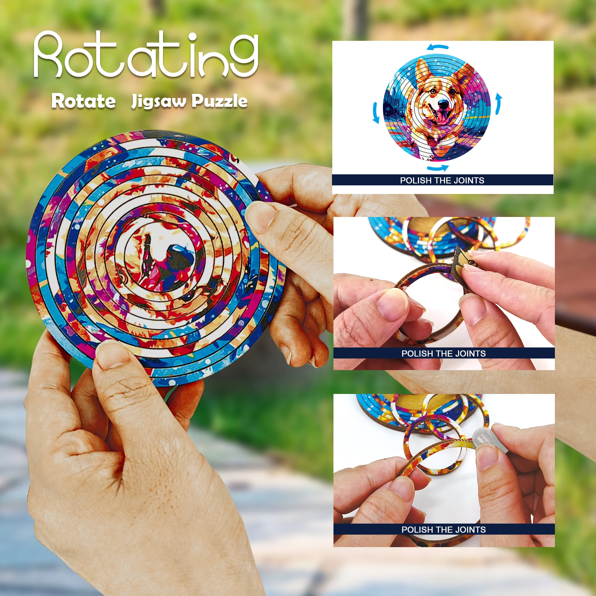 New-Decompression-Irregular-Rotate-Jigsaw-Puzzle-Color-Animal-Rotating ...