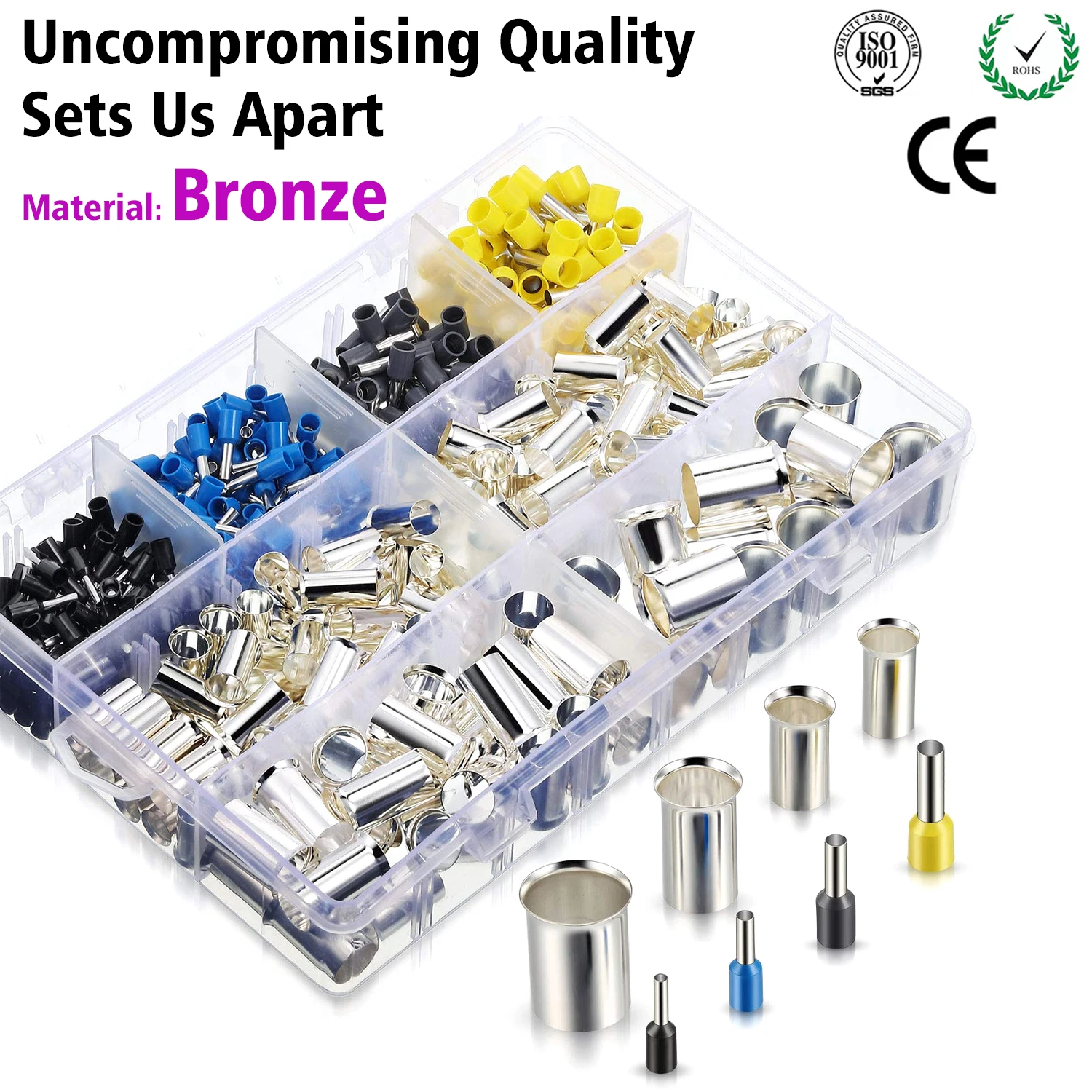 440pcs Wire Ferrules Kits Ferrules Wire Ends Terminals Crimp Terminal ...