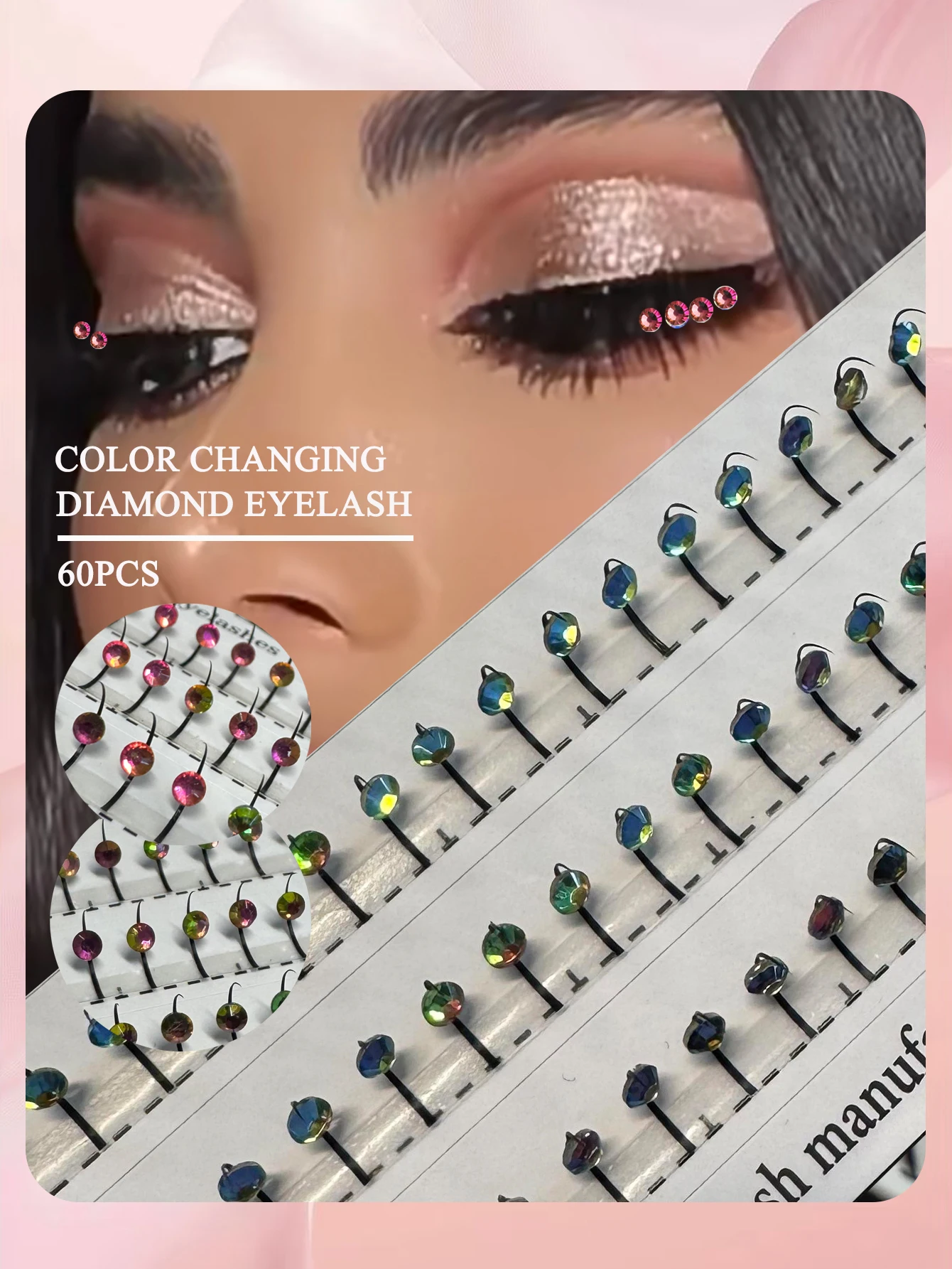 Diamond Cosplay Eyelash Extension New Fashion Christmas Glitter Soft ...
