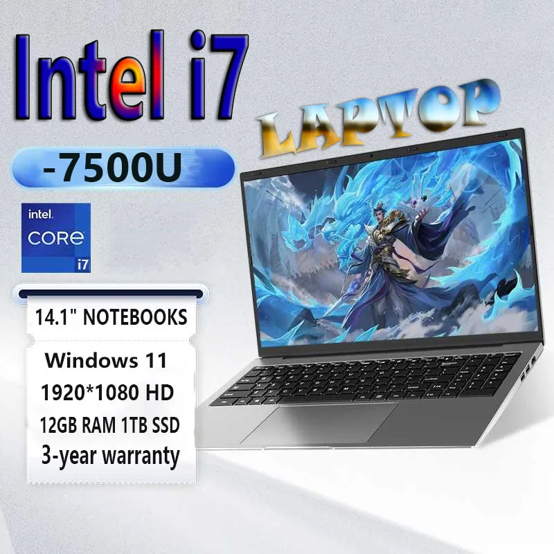 2024-14-1-Zoll-Ultra-Slim-i7-Laptop-Computer-PC-Intel-Core-i7-7500U ...