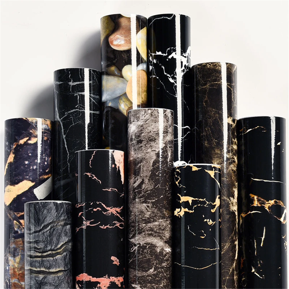 Vinyl-Marble-Self-Adhesive-Wallpaper-Furniture-Desktop-Door-Stickers ...
