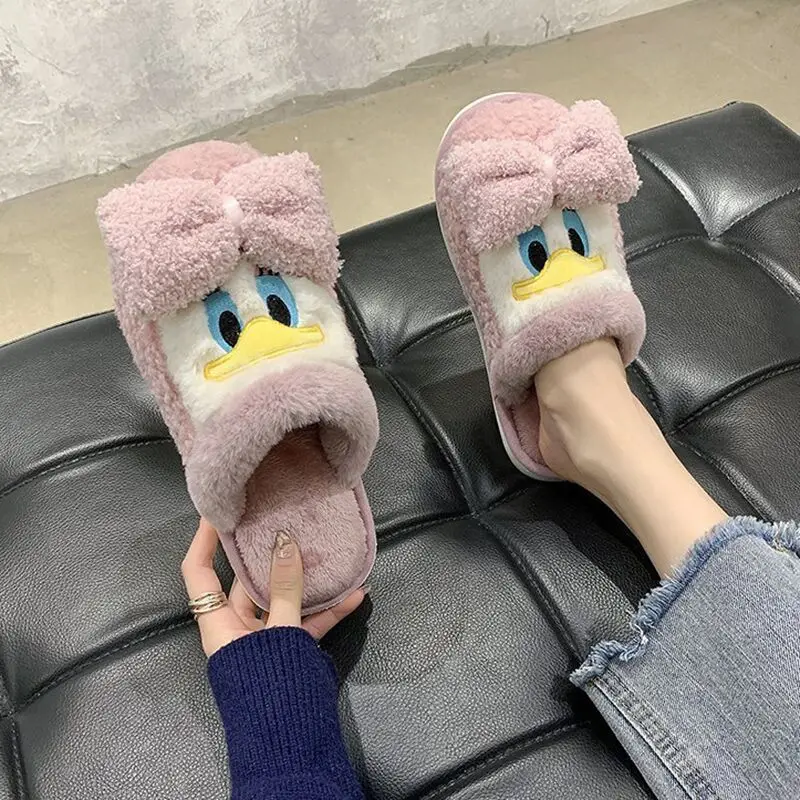 Disney Daisy Duck Slippers For Girls Children Lovely Cartoon Flat ...