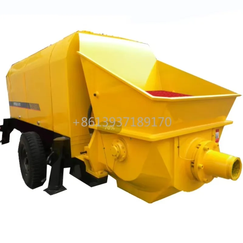 Multifunctional Tunisia Mobile Mini Concrete Pump Small Cement Mortar ...