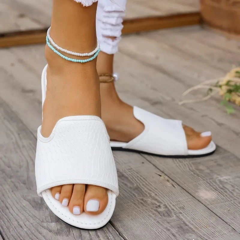 Large-43-solid-color-slippers-women-s-round-toe-slippers-women-s-black ...