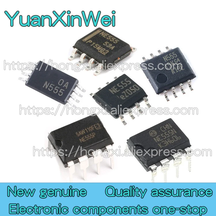 10PCS-NE555N-NE555P-NE555DR-NE555DT-NE555PSR-NE555PWR-Single-channel ...