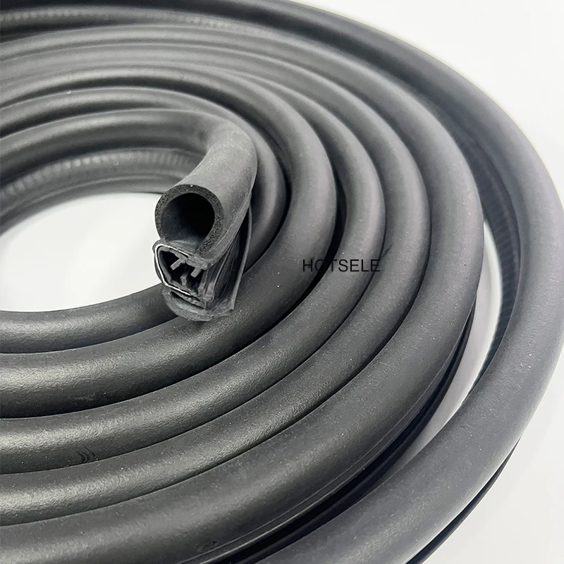 2/4 Meters Car Rubber Car Door Seal Weatherstrip EPDM steel belt ...