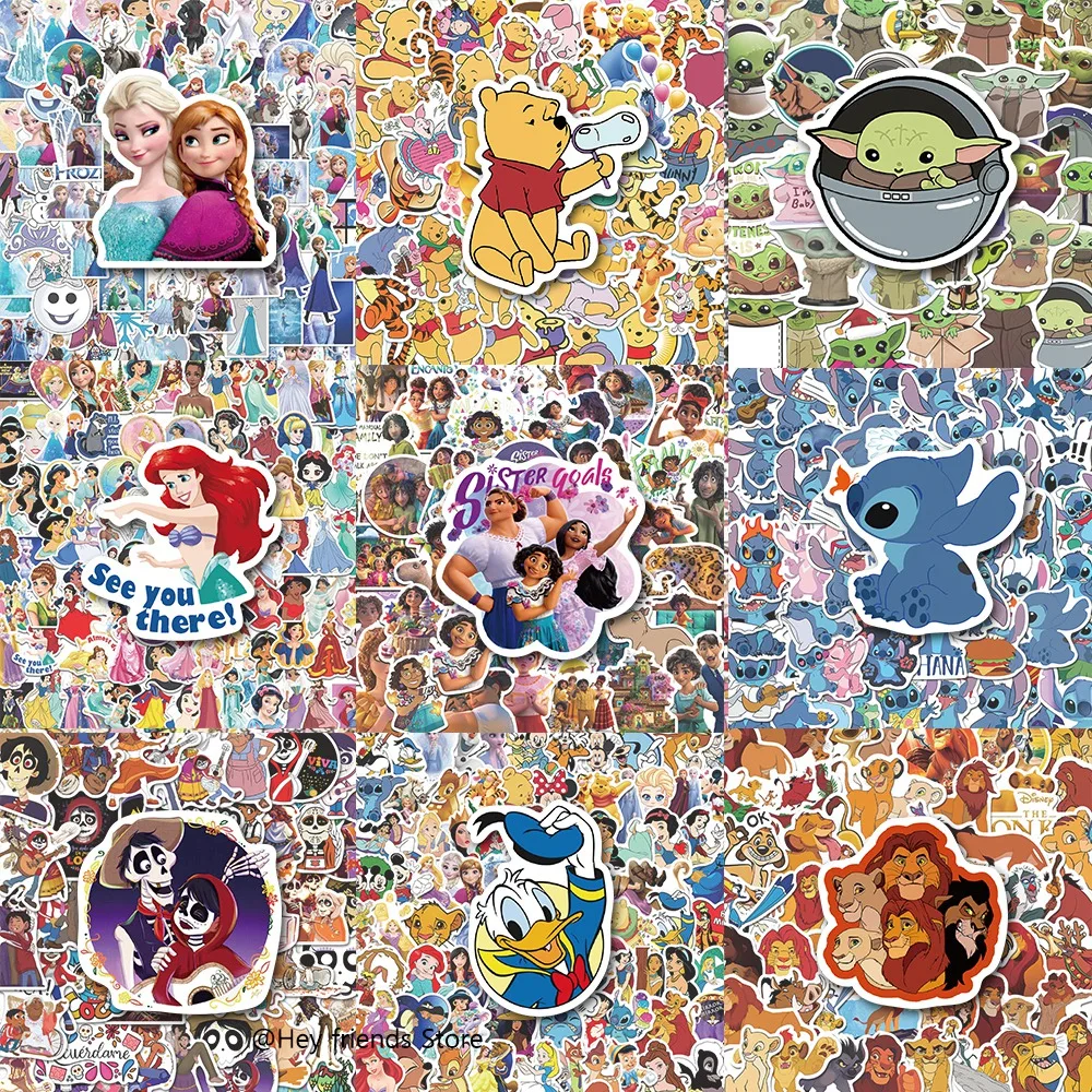 50Pcs-Disney-Cartoon-Movie-Frozen-Encanto-Pooh-Bear-Princess-Stickers ...
