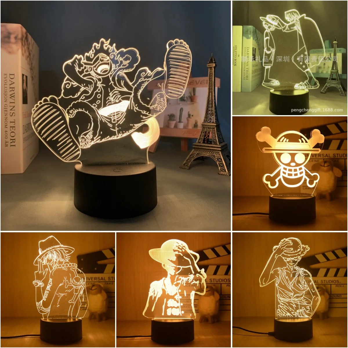 Anime-One-Piece-Luffy-3D-Lamp-LED-Night-Lights-Toys-Sanji-Zoro ...