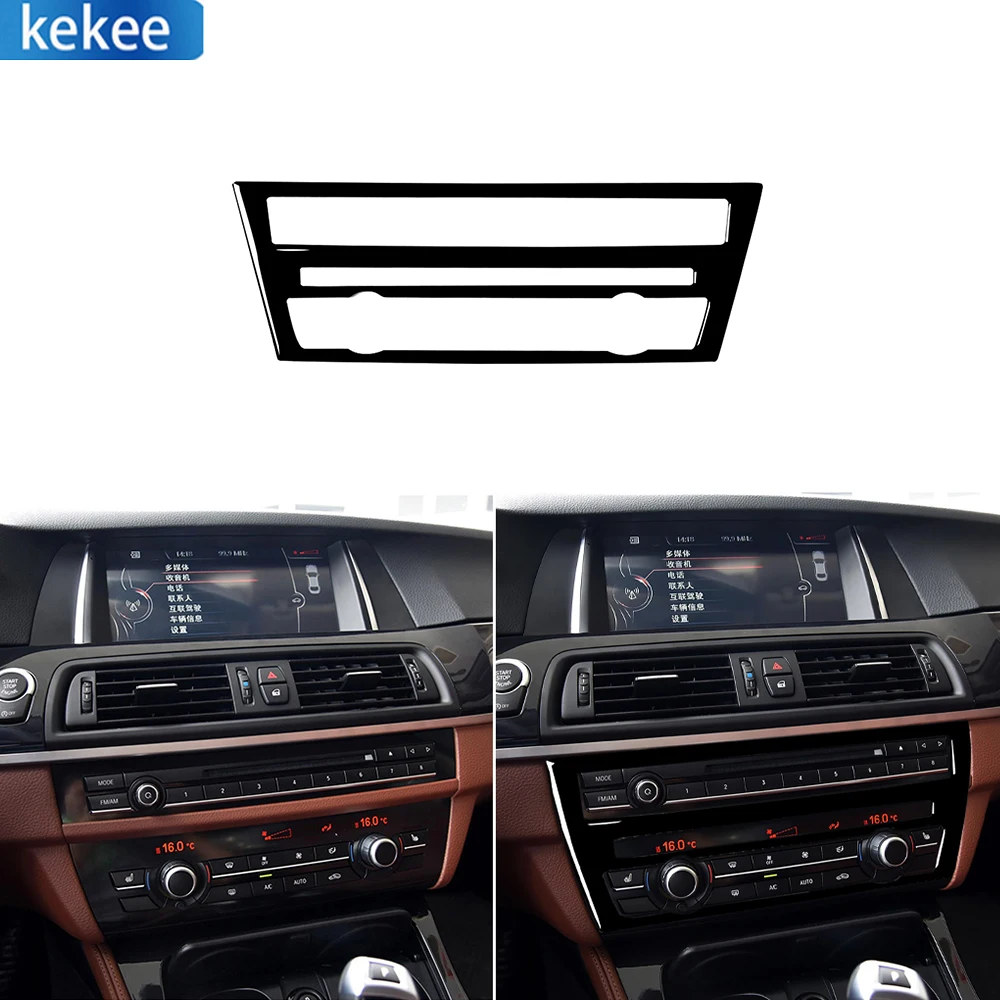 For BMW 5 Series F07 5GT 535i 2010-2016 Piano Black CD Panel Center ...