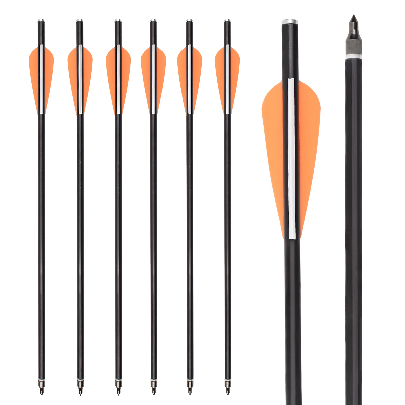 Archery-Crossbow-Bolts-Fiberglass-Arrow-16-Inch-With-Flat-Nock-For ...