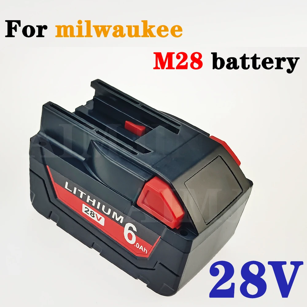 28V 6.0Ah For Milwaukee M28 Battery Li-Ion Replacement Battery For ...