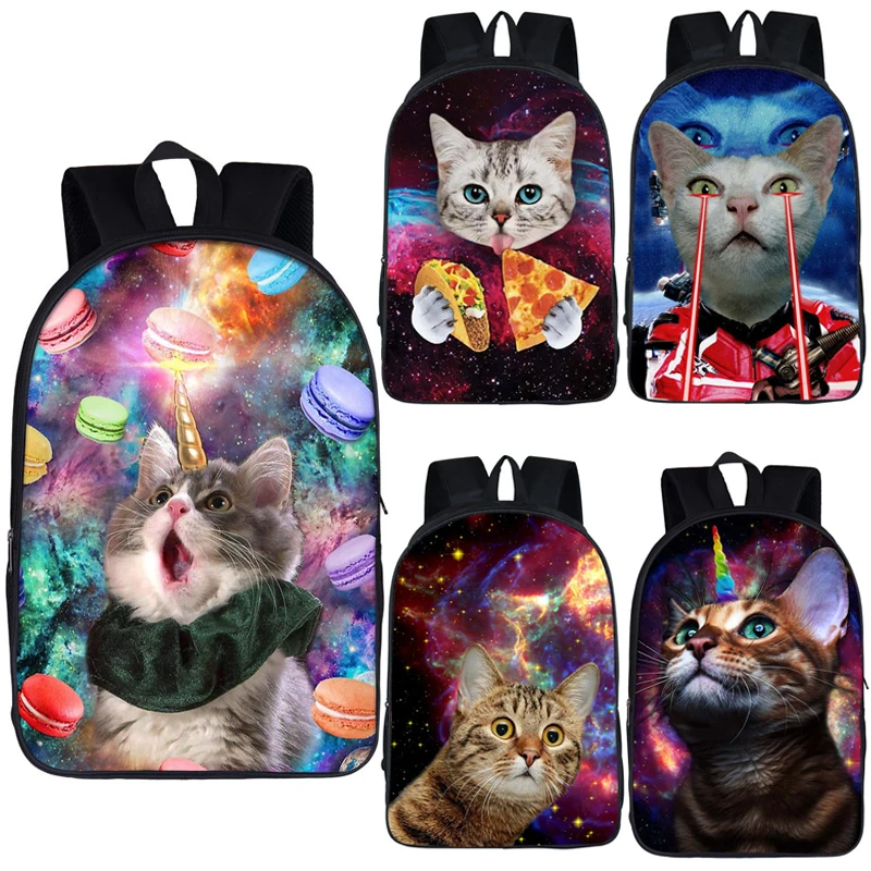 Backpack Schoolbag Cartoon Cat Girls | School Backpack Girls Cat ...
