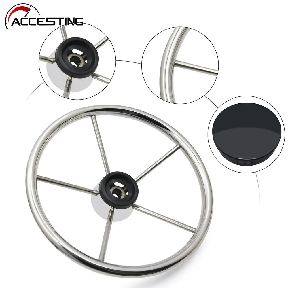 Marine-Steering-Wheel-13-1-2-Boat-Stainless-Steel-steering-wheel-For ...