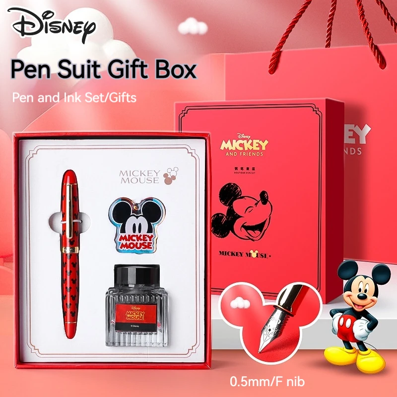 Disney-Ink-Pen-Gift-Box-Set-Cute-Mickey-Writing-Ink-Pen-Student ...