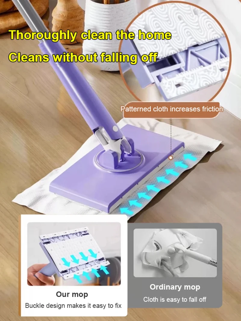 Magic Floor Cleaning Sweeper Brooms With Microfiber Pads 360° Rotation ...