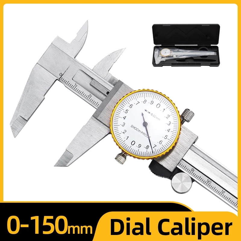 0-150mm metal vernier caliper with dial High precision caliper with ...