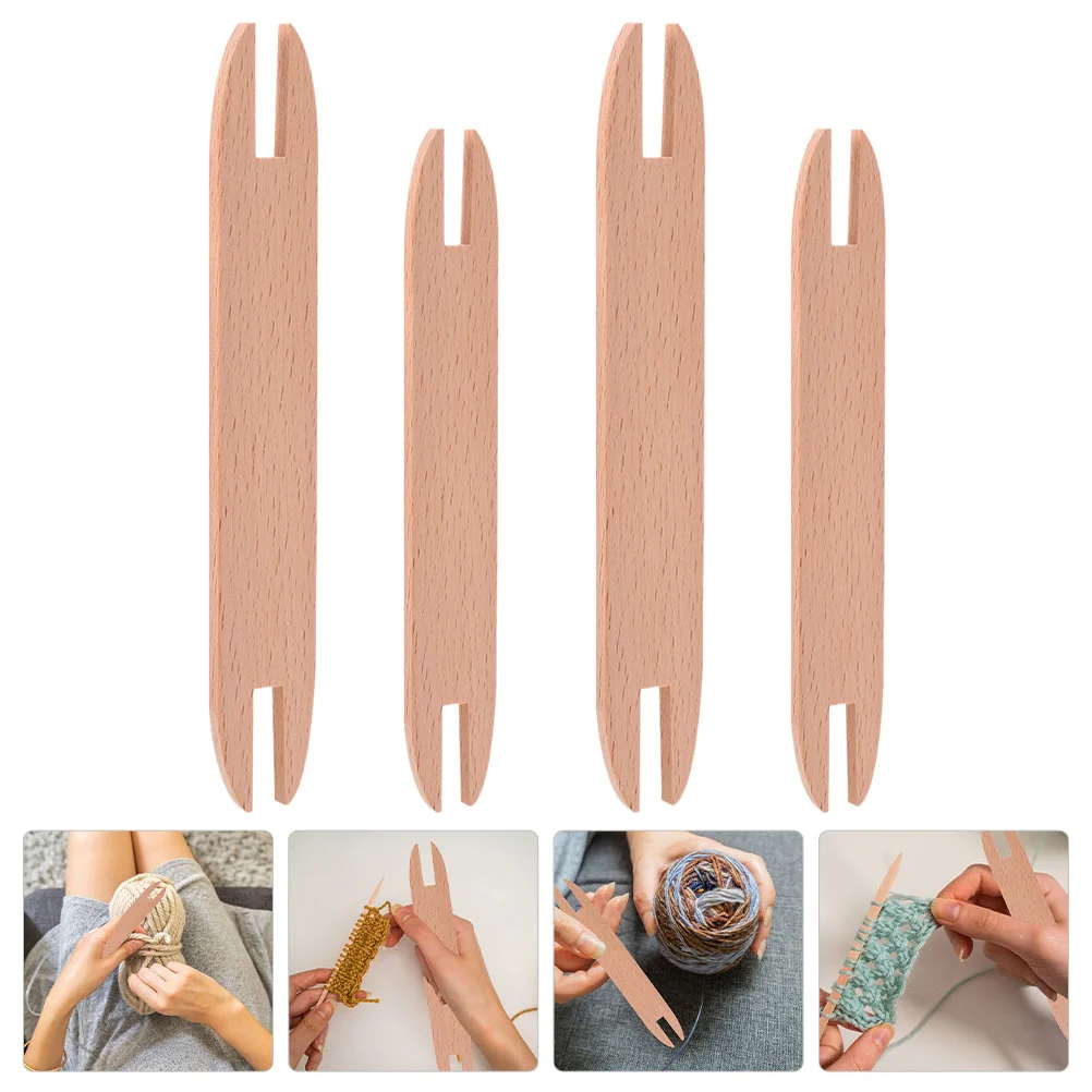 4-Pcs-Weaving-Shuttle-Knitting-Tools-Tatting-Tie-Dye-Kit-Crafts-Wood ...