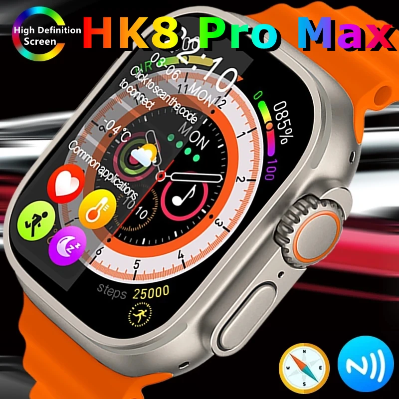 Montre Intelligente Hk8 Pro Max Ultra Pour Homme, Série 8, 9, 49mm ...