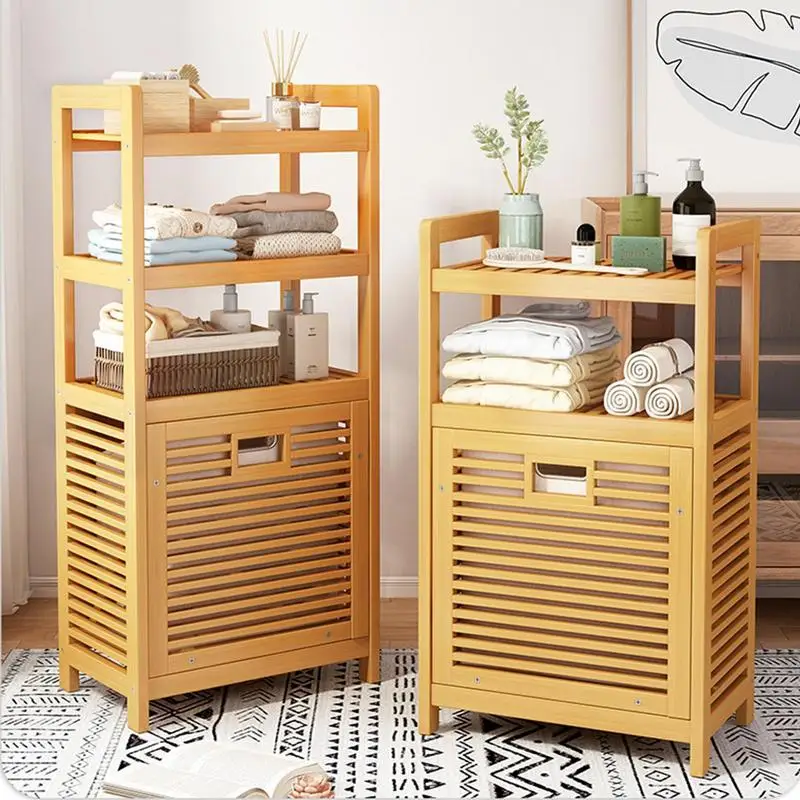 1pcs-Multi-function-Bathroom-Dirty-Clothes-Storage-Basket-Rack-Wooden ...
