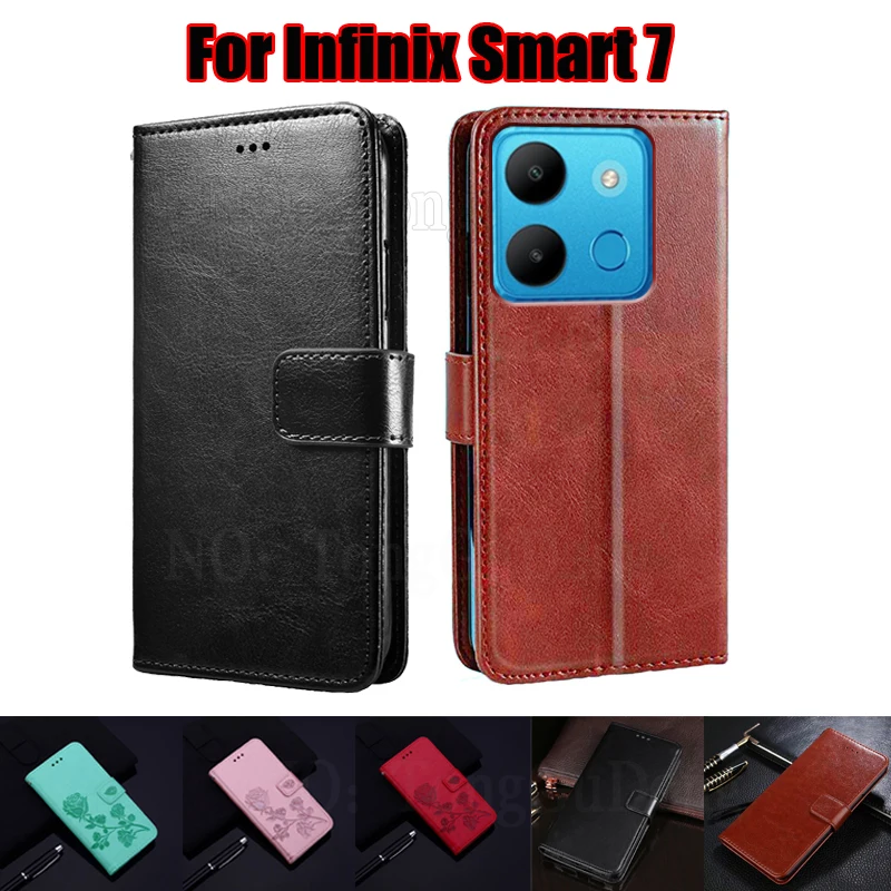 Infinix-Smart-7-Case-Luxury-Leather-Capa-Flip-Cover-For-Carcasas ...