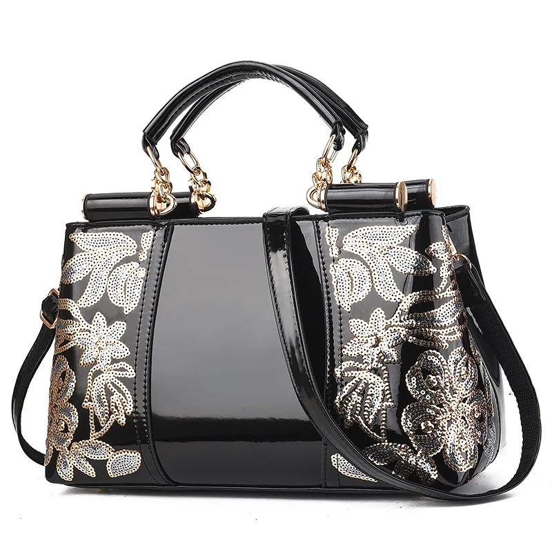 New Patent Leather Shiny Women Bag Fashion Luxury Design Atmospheric ...