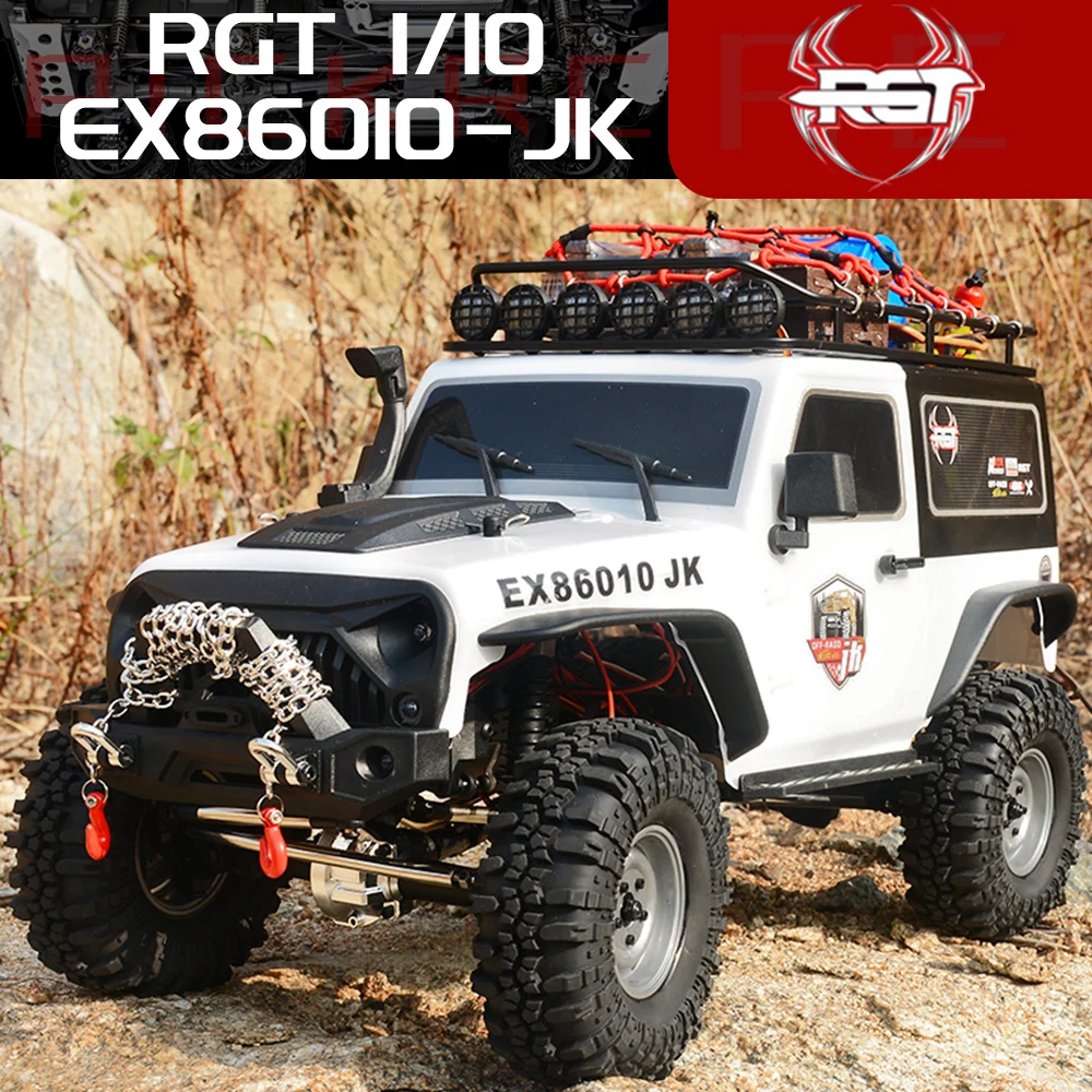 RGT 1/10 RC RTR EX86010 JK 오프로드 몬스터 크롤러 등반 자동차, 전기 4WD 원격 제어 모델 자동차 장난감 ...