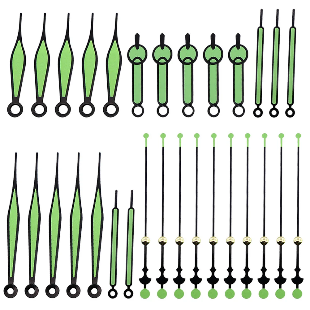 Luminous-Clock-Hands-Aluminum-Glow-The-Dark-Clock-Arms-10-Sets-Quartz ...