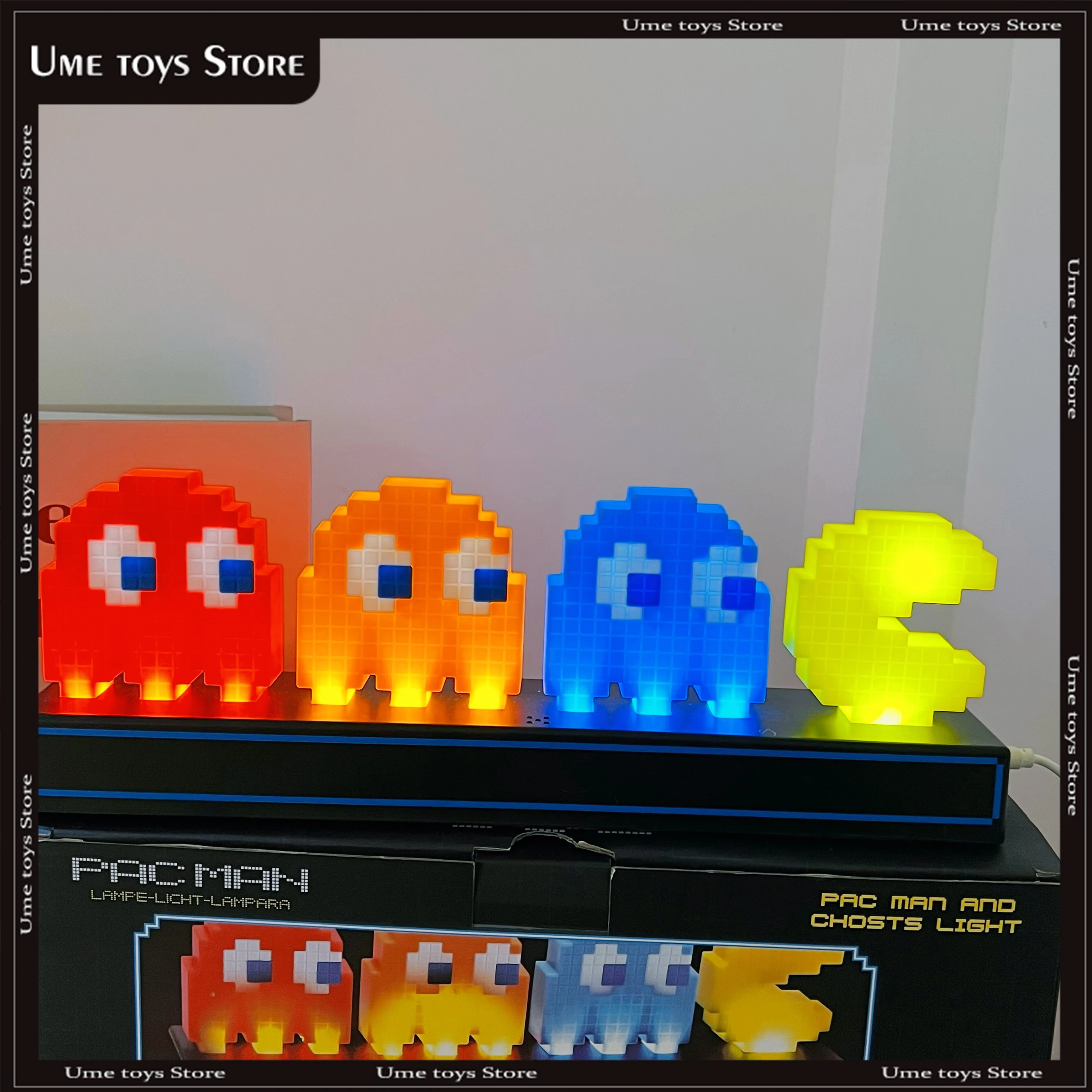 Pac-Man-LED-Night-Lights-Figure-3-modes-Colorful-Pixel-USB-Charging ...