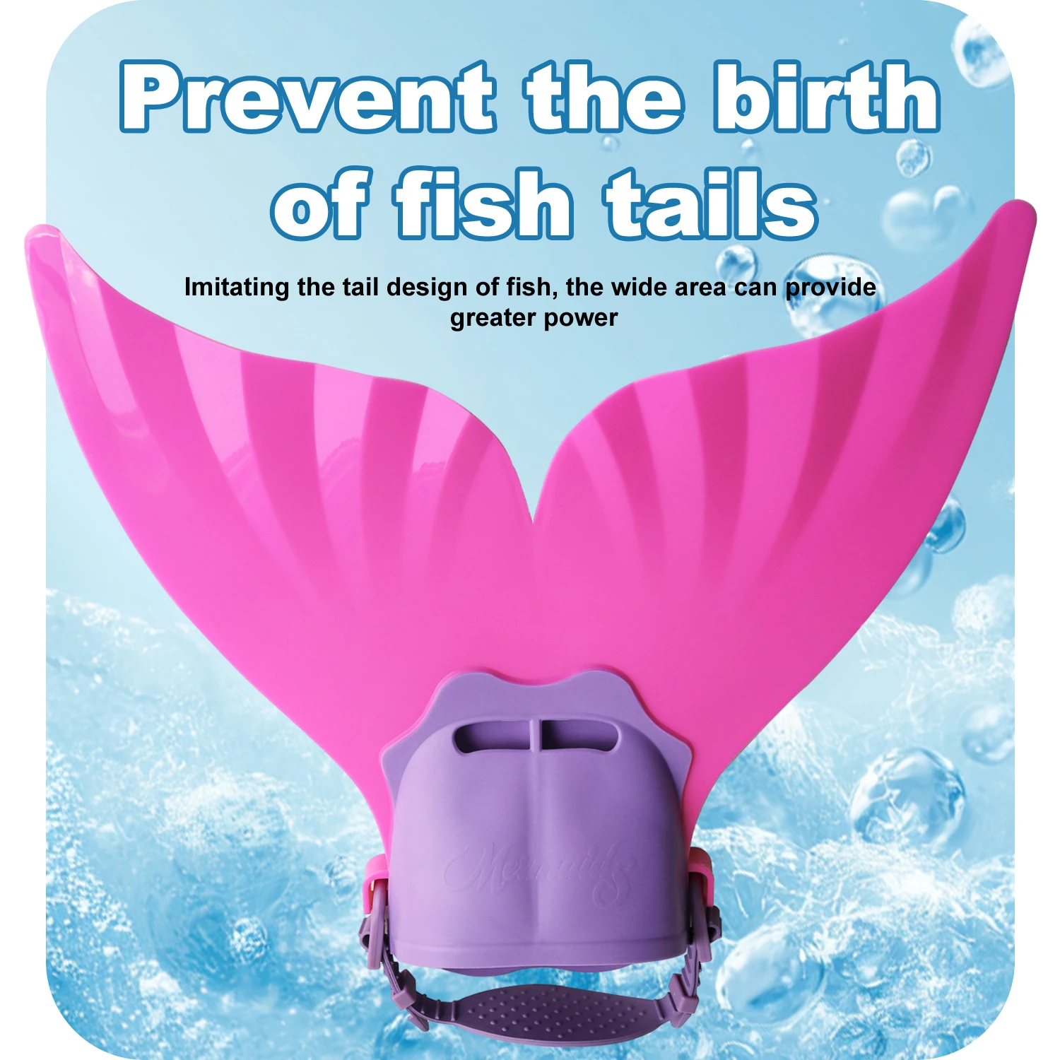 Adjustable Mermaid Silicone Fins Swimming Training & Beach, Soft Body ...
