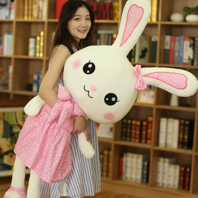 Rabbit Plush Toy Cute Skirt Rabbit Soft Animal Kids Cartoon Big Ear ...