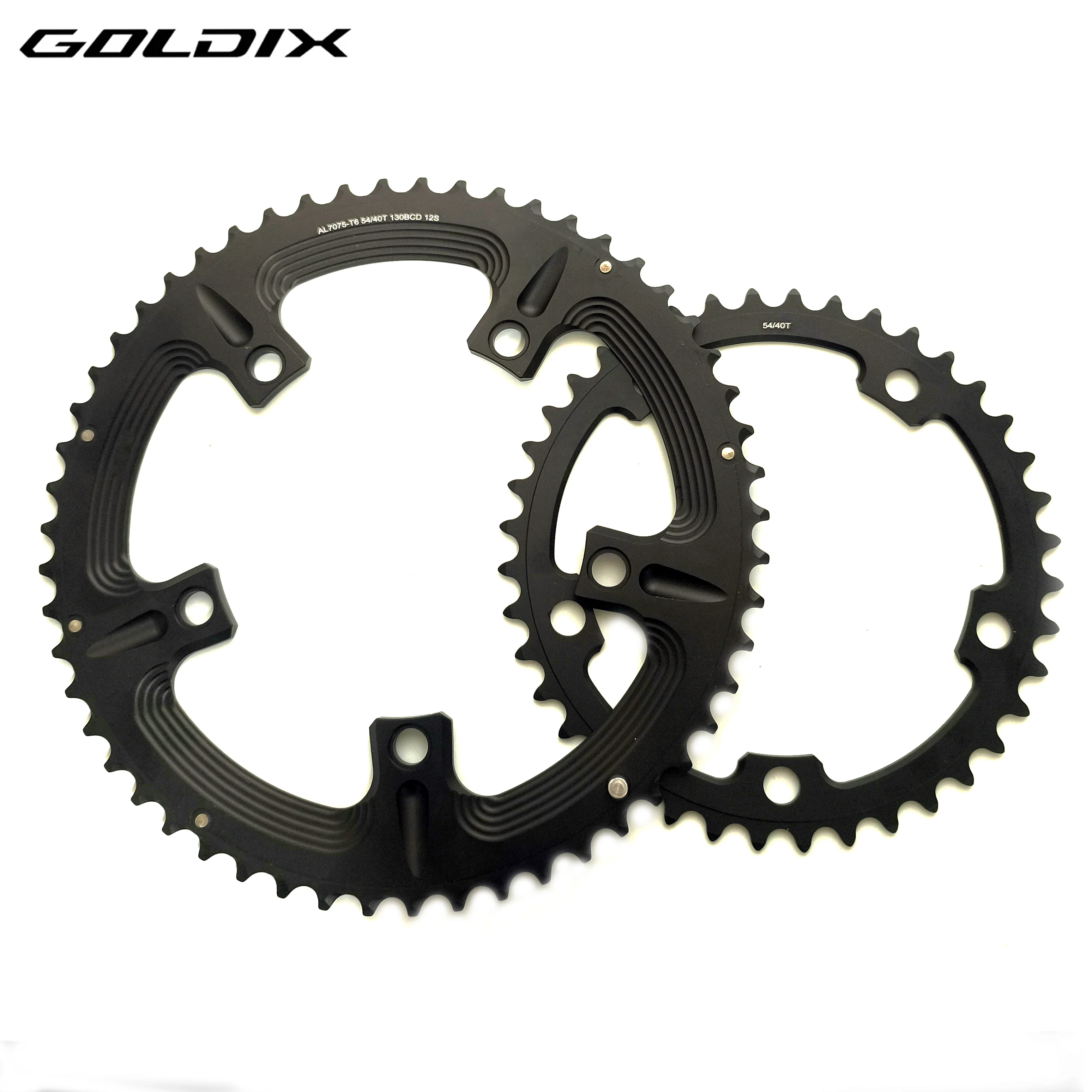 GOLDIX 130BCD 5 Bolt Double Chainrings Road Bike Sprocket 53-39T 54-40T ...