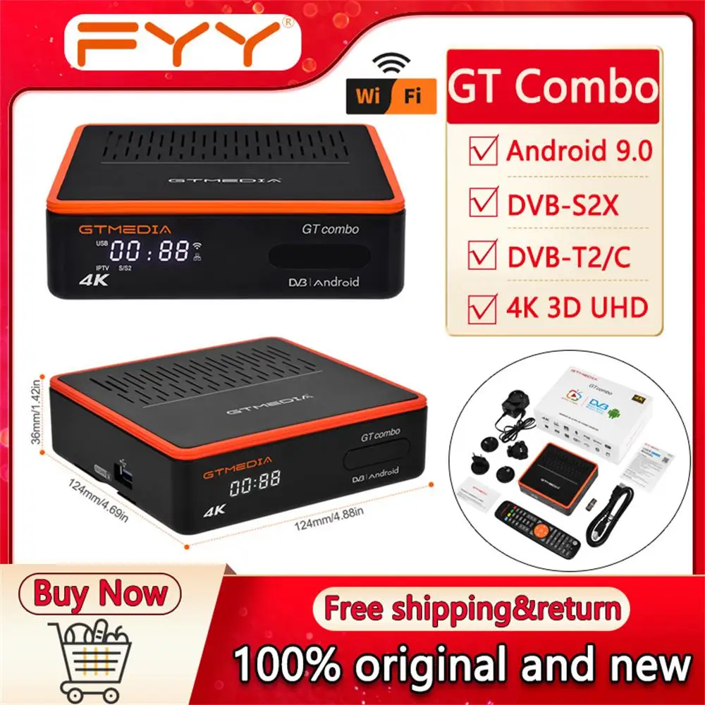 Gtmedia Gt Combo Dvb-s2x-t2/c Isdbt Atsc-c(j.83b) Combo Decoder 4k ...