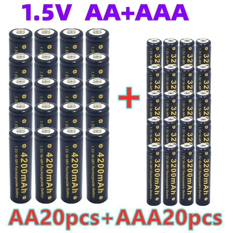 4-40 UDS 1.5V AA 4200mAh Ni MH rechargeable battery +1.5V AAA 3200mAh ...