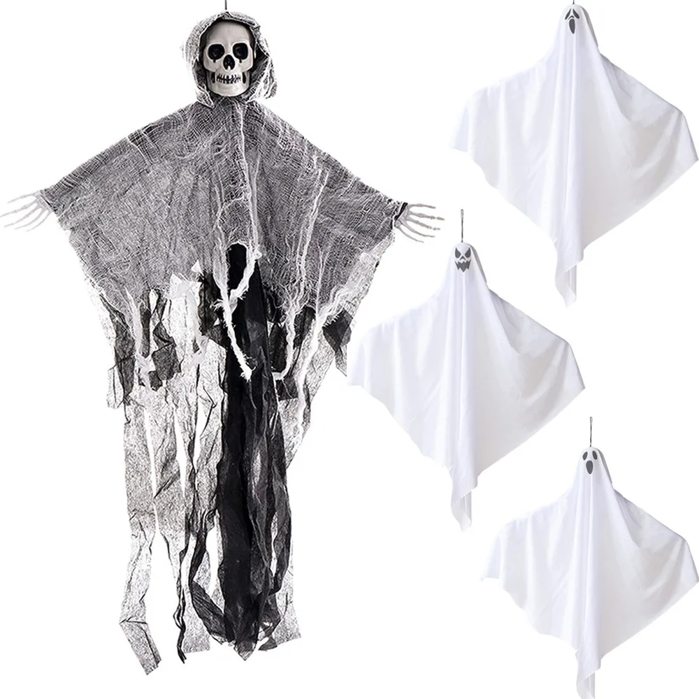 Halloween-Hanging-Skull-Ghost-Haunted-House-Decoration-Horror-Prop ...