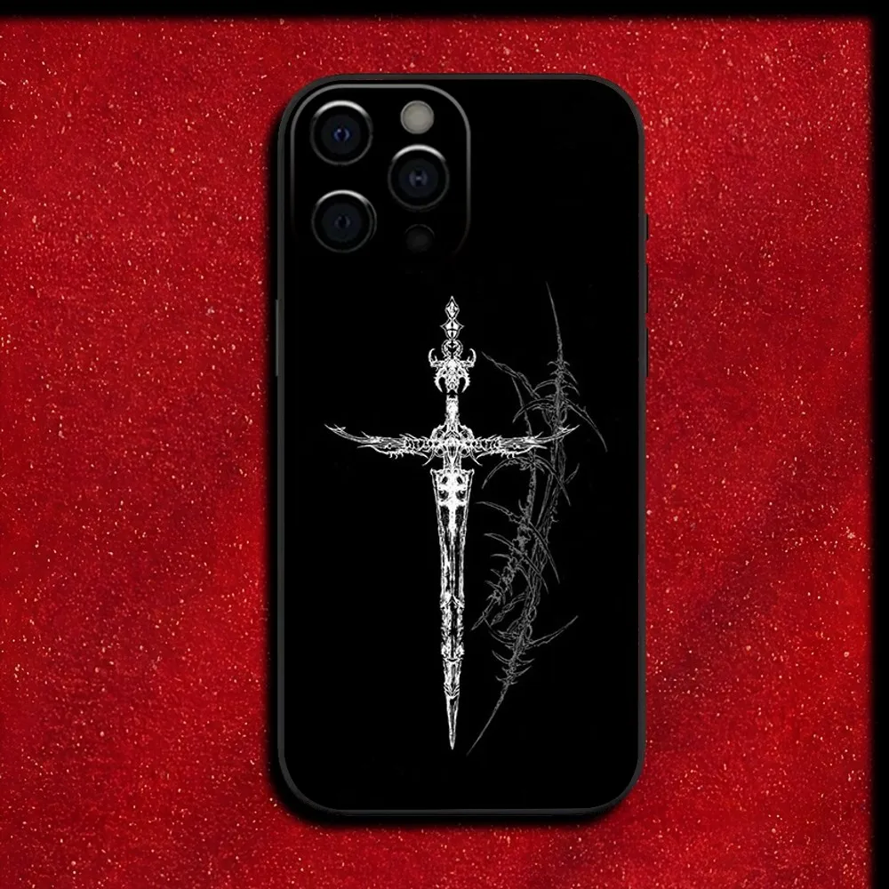 Gothic Cyber Sigil Cross Silicone Phone Case for Redmi Note 13 4G (WBB ...