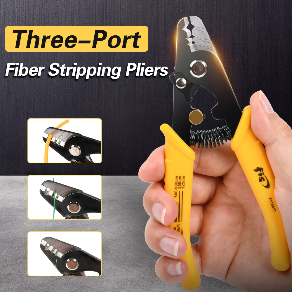 FIS Fiber Stripper, 3 Hole Fiber Optic Stripper, FTTH Cable Wire ...