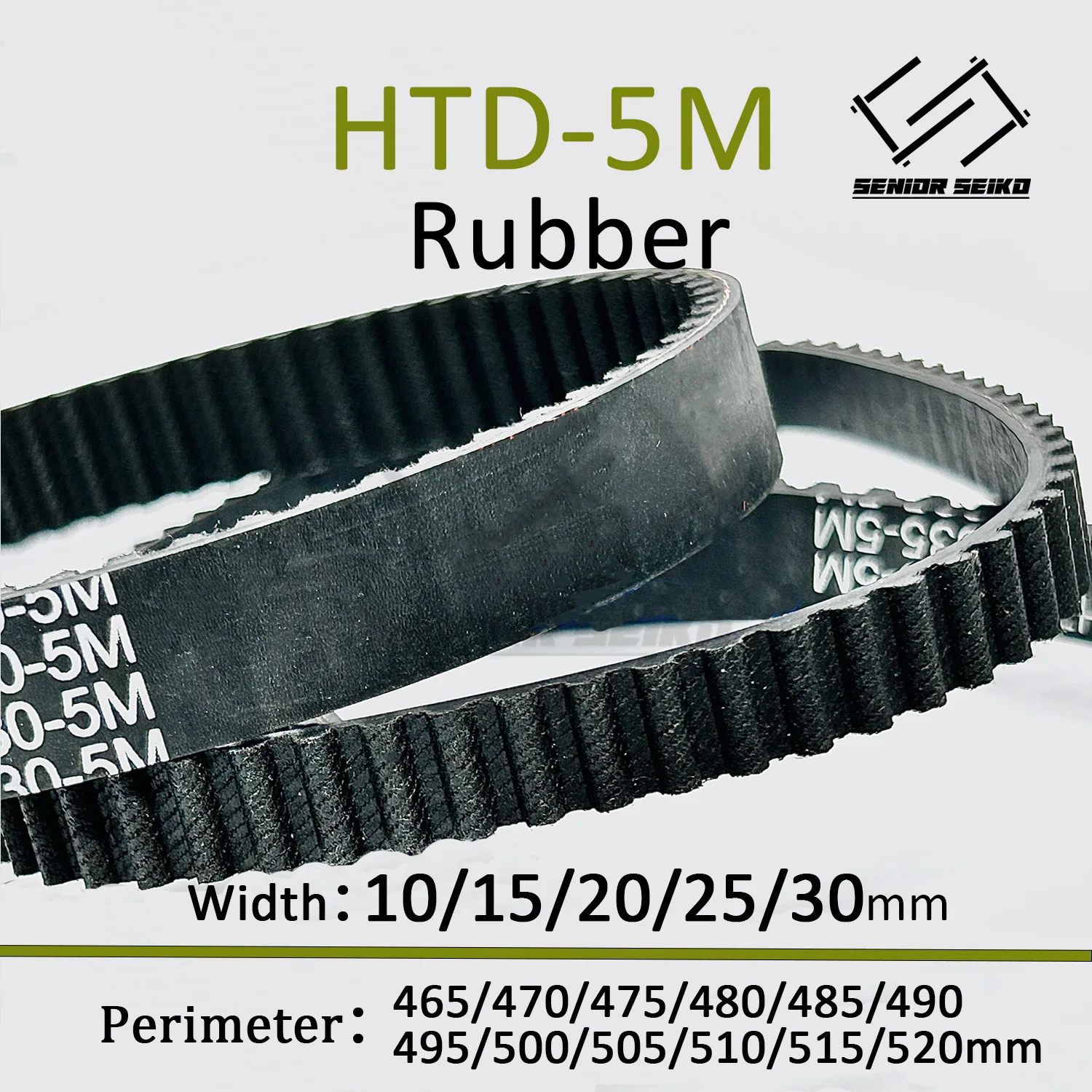 5MHTD Timing Belt Length 465/470/475/480/485/490/495/500/505/510/515 ...
