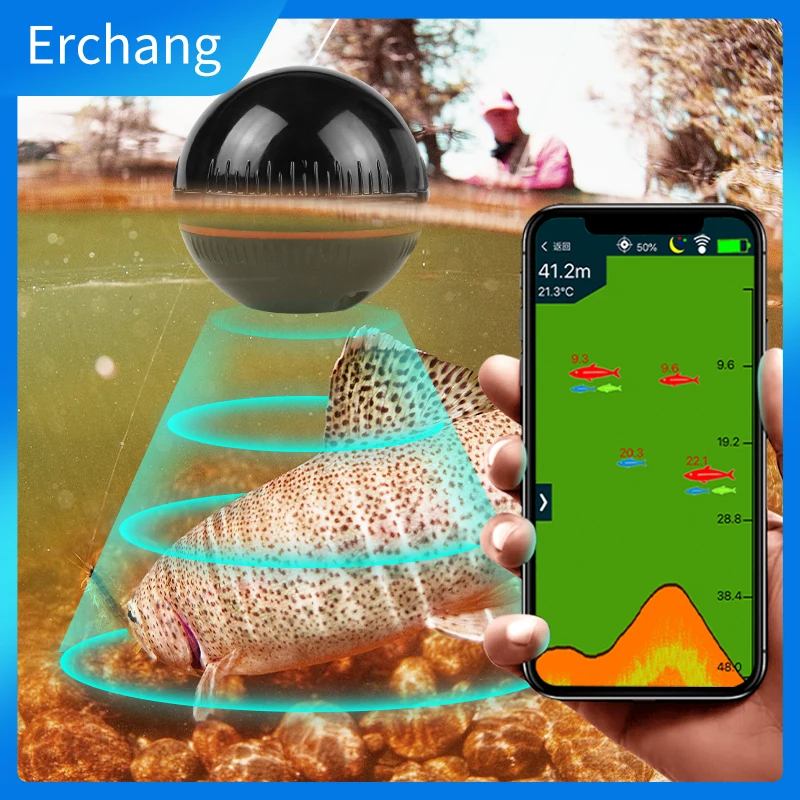 Erchang XA02 Portable Sonar Sensor Deeper Depth 48m/160ft Detector ...
