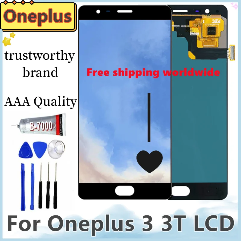 Pantalla táctil TFT AMOLED para Oneplus 3 3T, repuesto Original de 5,5 ...