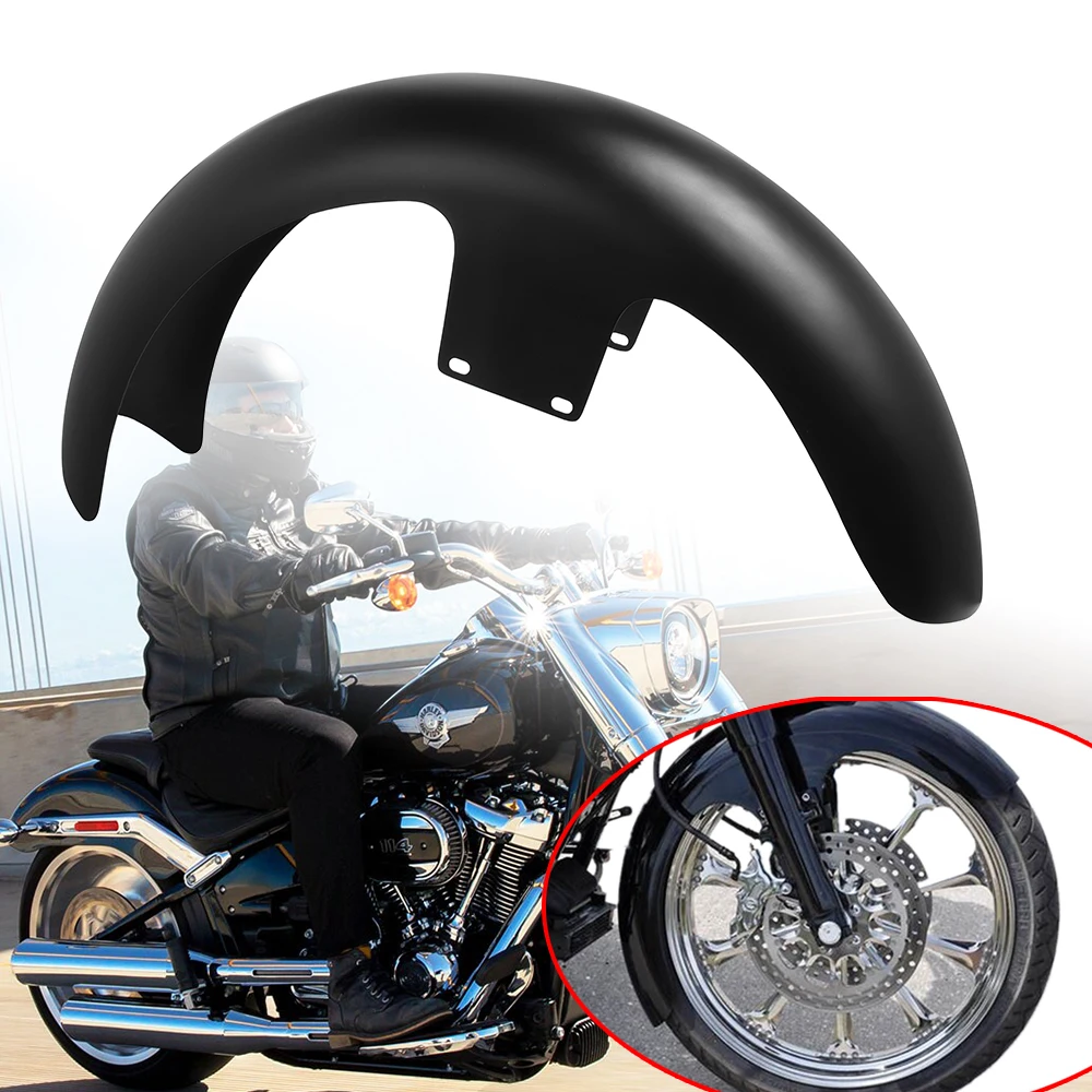 Motorcycle 21" 23"ABS Wrap Front Fender Vivid Black For Harley Touring ...
