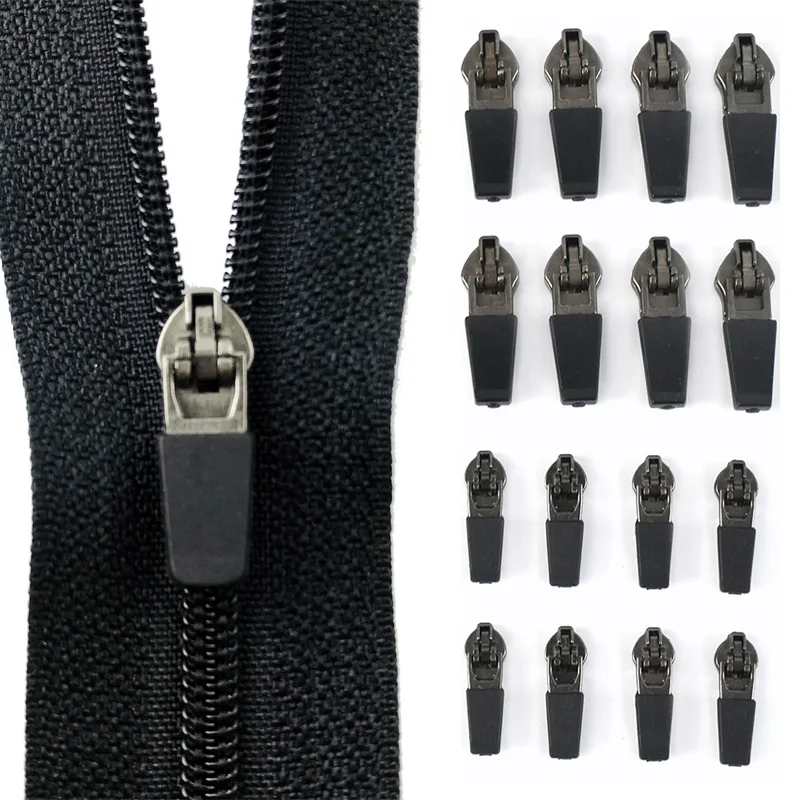 10Pcs-3-5-Zipper-Puller-Slider-for-Waterproof-Invisible-Nylon-Zippers ...