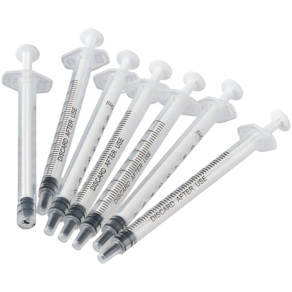 100PCS-1ml-cc-Plastic-Syringe-No-Needle-Individually-Sealed-Measuring ...
