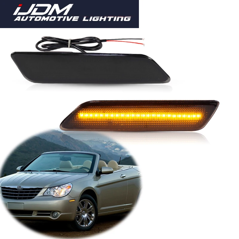 2pcs-Amber-Car-Front-Bumper-Side-Marker-LED-Lights-For-Chrysler-Sebring ...