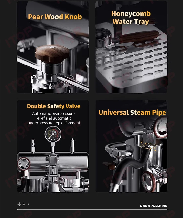 Alm Kopi Espresso-4 Manual Variable Pressure Coffee Machine Lever ...