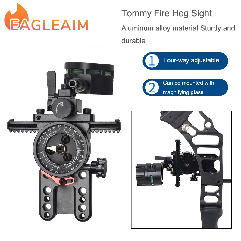 Tommy Fire Hog Sight Metal 4-Way Quick Adjust Composite single-needle ...